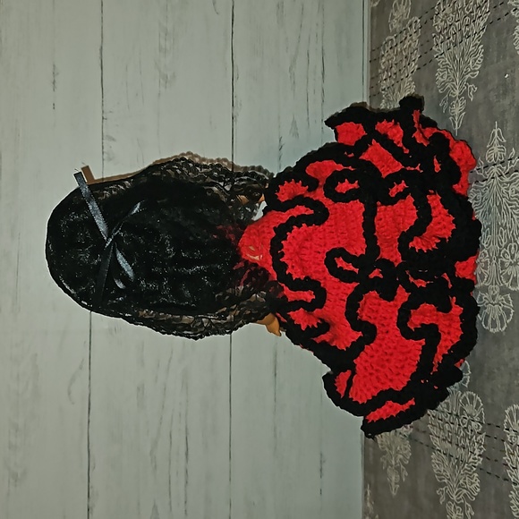 Vintage | Other | Vintage Hand Crochet Flamenco Dancer Spain Costume ...